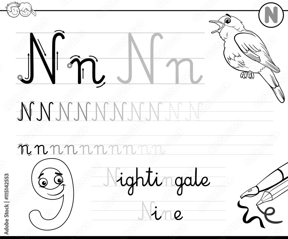 Learn To Write Letter N Stock Vektorgrafik Adobe Stock learn-to-write-letter-n-stock-vektorgrafik-adobe-stock