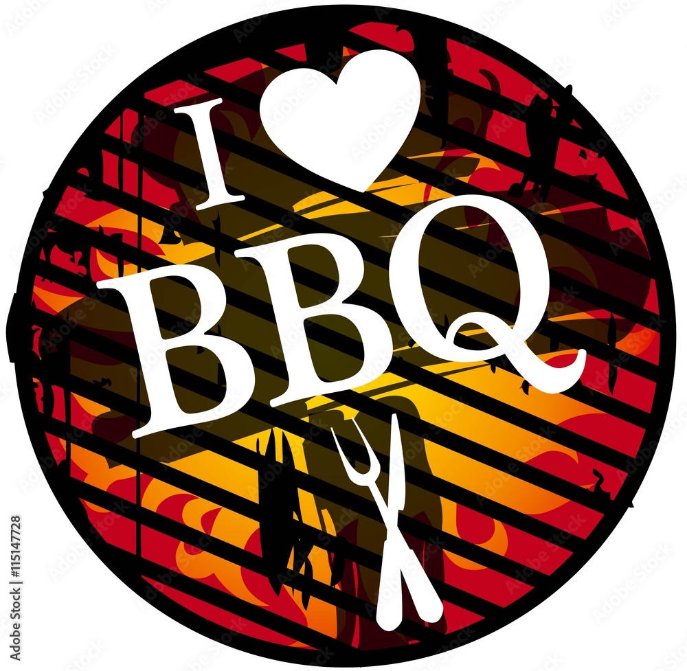 I love BBQ Stock Vector | Adobe Stock