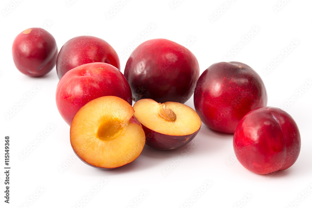 Rote Pflaumen Stock-Foto | Adobe Stock