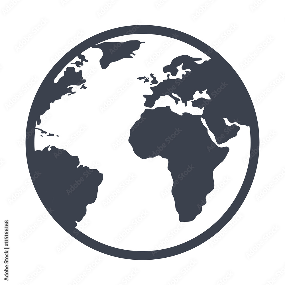 Planet Earth Black And White