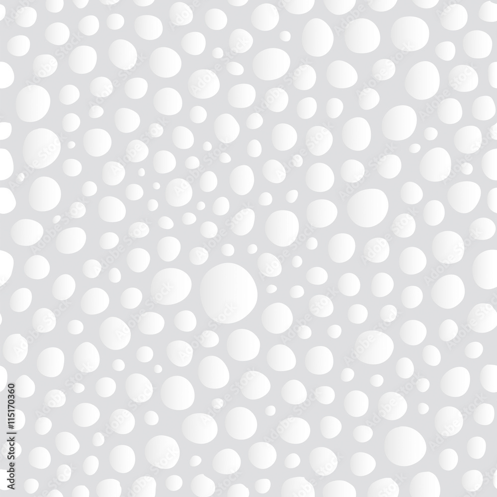 Abstract White Bubbles Seamless Background Pattern Stock Vector | Adobe ...