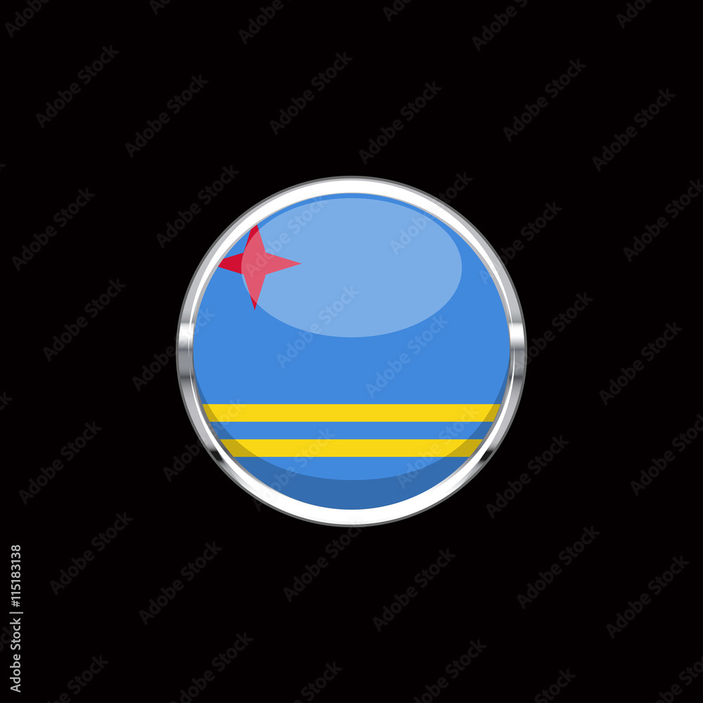 Vector flat style Aruba state flag. Official design of Aruba flag ...