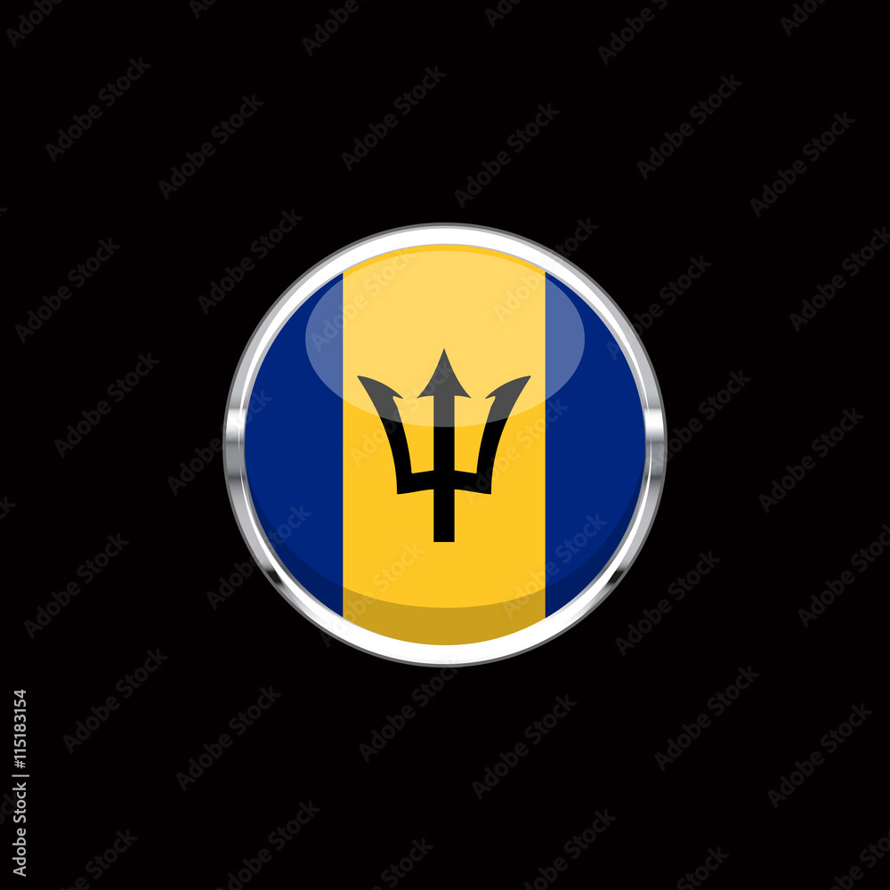 Vector flat style Barbados state flag. Official design of Barbados flag ...