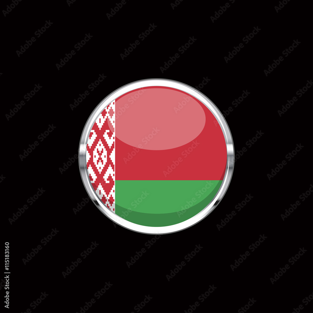 Vector flat style Republic of Belarus state flag. Official design of ...