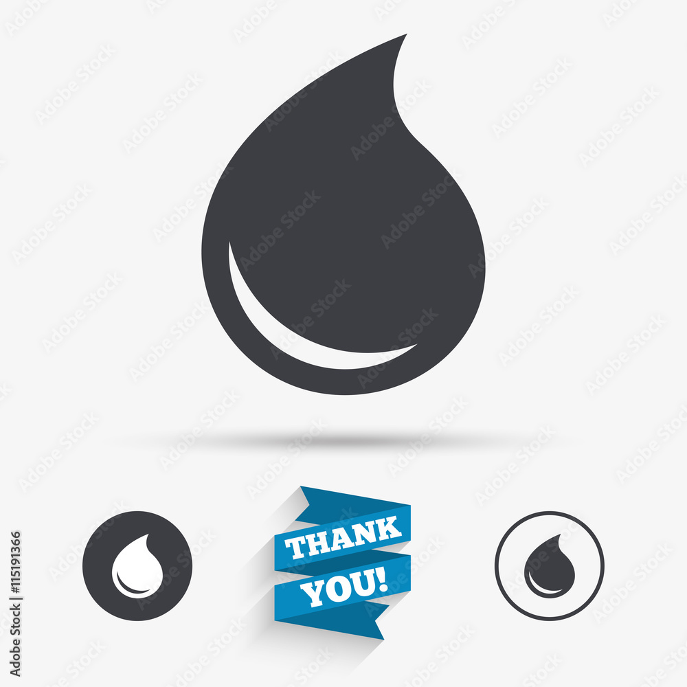 Water drop sign icon. Tear symbol. Stock Vector | Adobe Stock