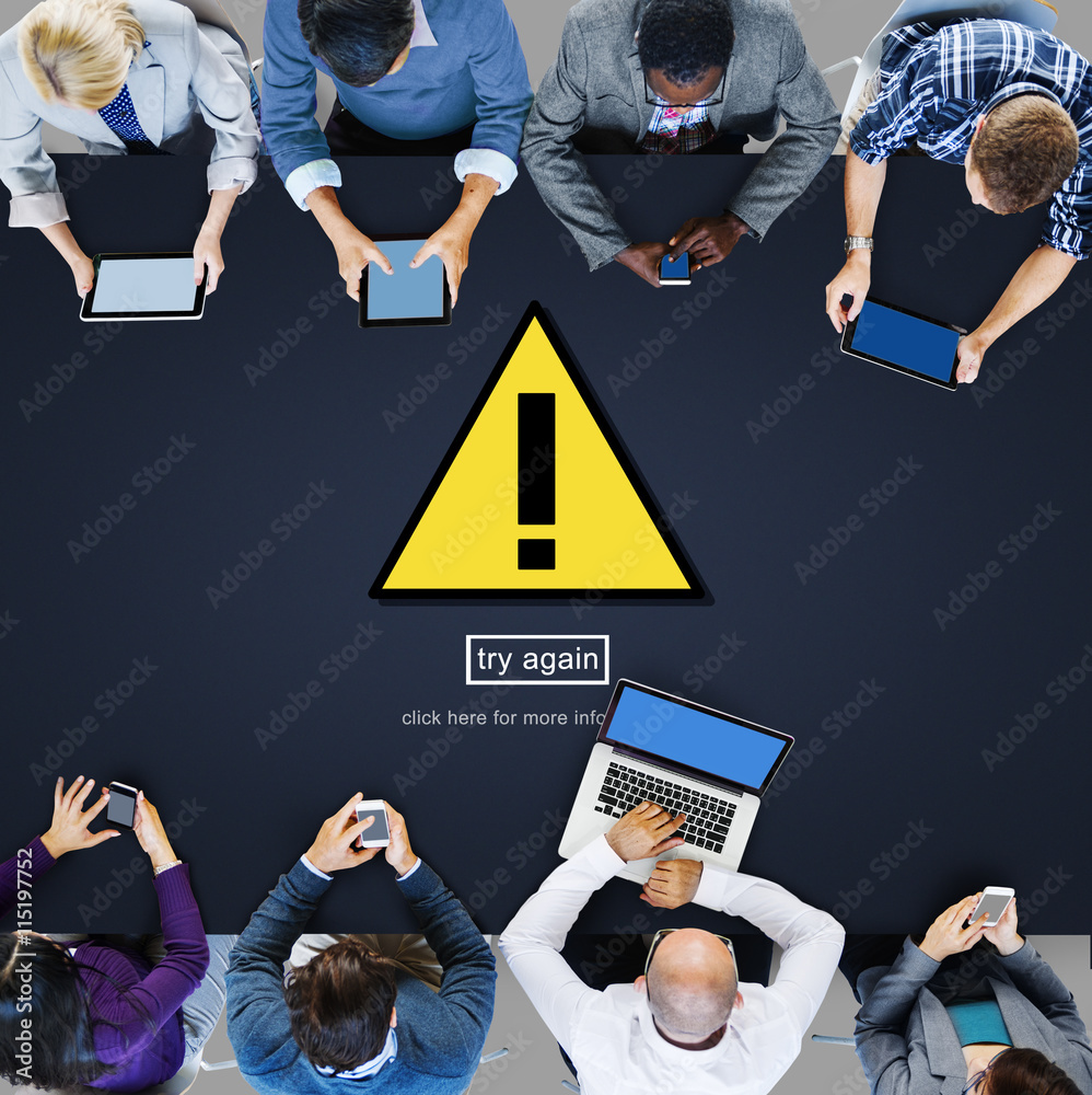 Warning Problem Spam Threat Online Website Concept Stock Photo | Adobe ...