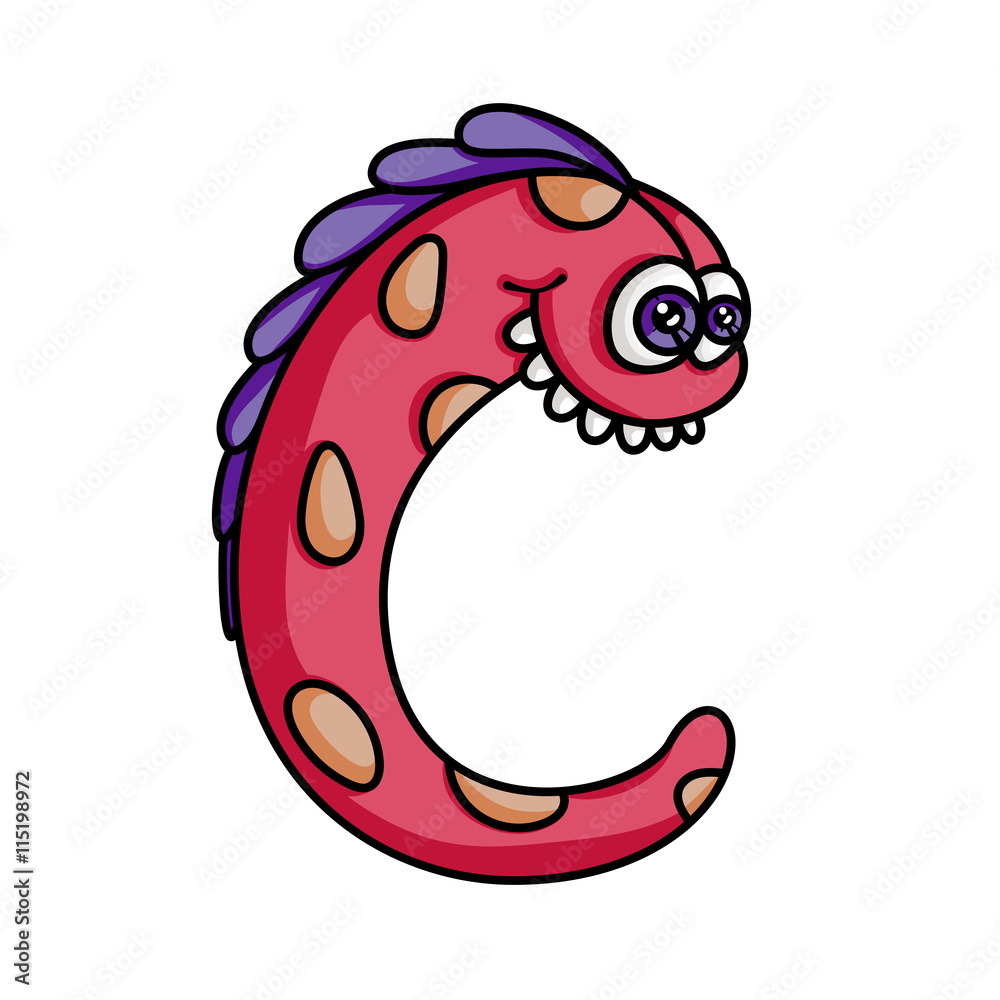 Monster alphabet: letter C Stock-Vektorgrafik | Adobe Stock