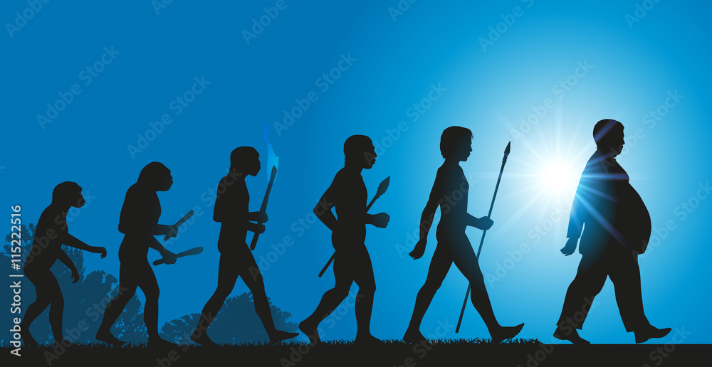 Vektorová grafika „évolution de l’humanité vers une augmentation de l ...
