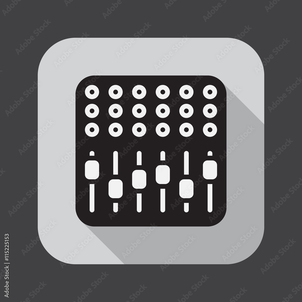 mixing console icon vector, solid logo illustration, pictogram with ...