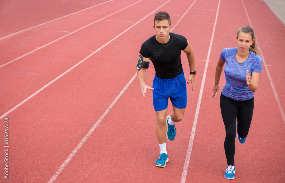 People Running Track