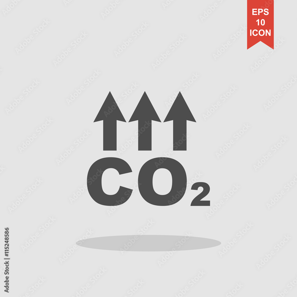 Chemistry sign. CO2 carbon dioxide icon Stock Vector | Adobe Stock