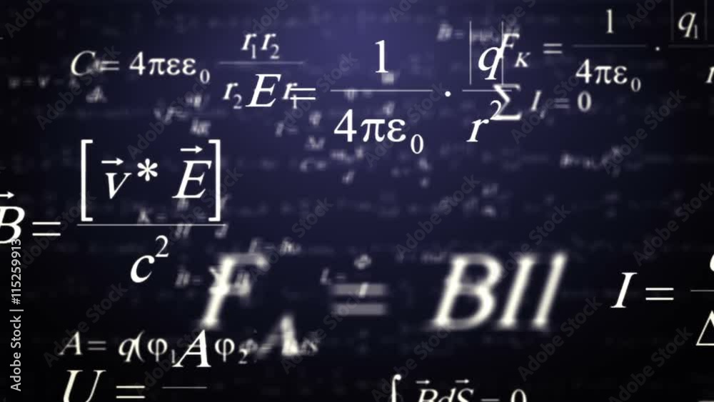 Best purple Physics and Mathematics formulas flying though. For sciense ...