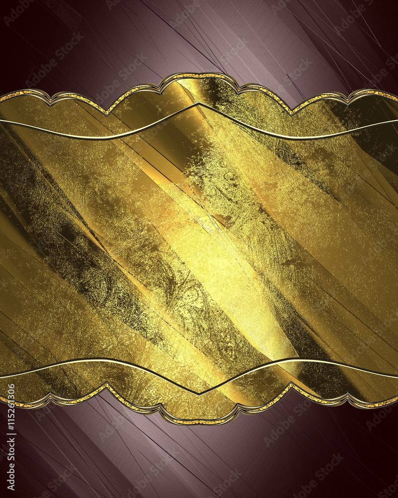 Brown background with decorative plate. Template for design and for ad ...