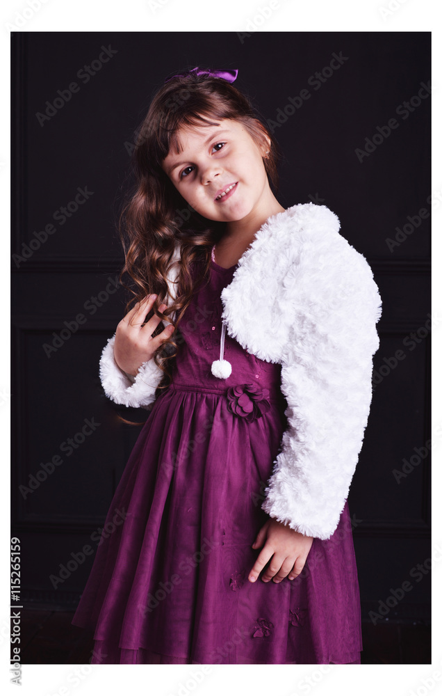 Portrait of little pin-up girl Stock Photo | Adobe Stock
