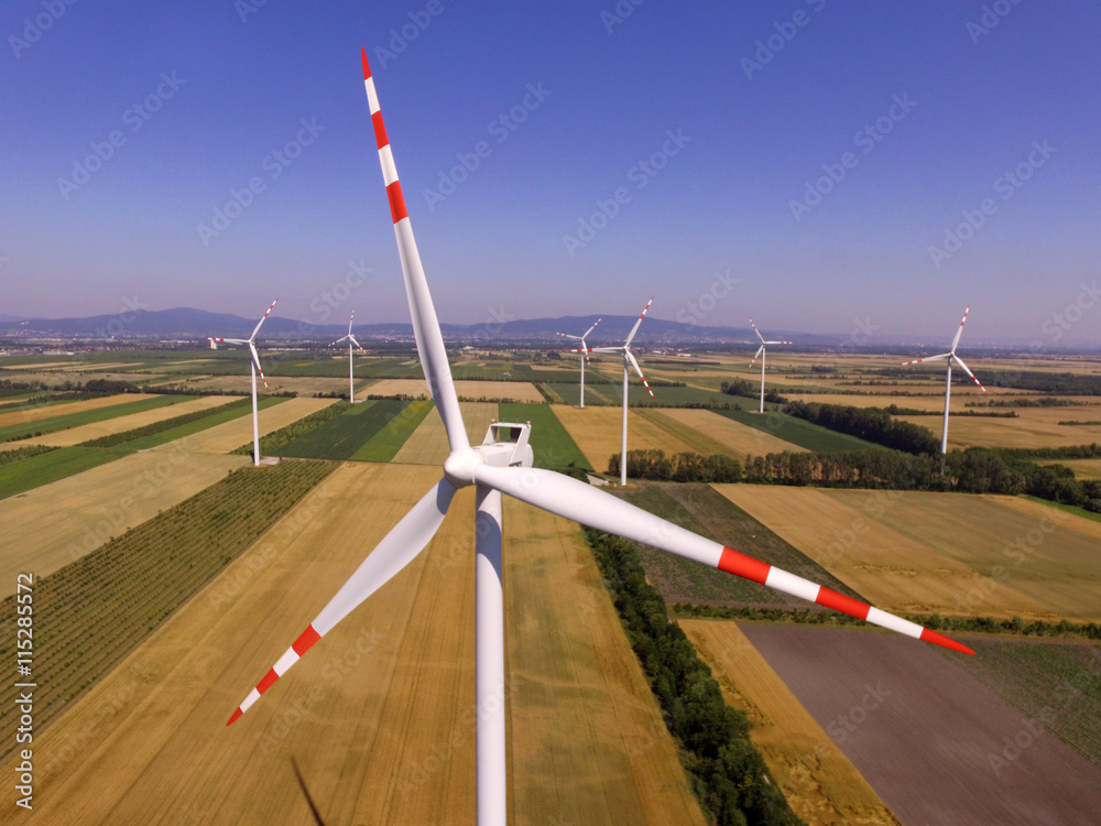 Luftaufnahme Windräder Stock Photo | Adobe Stock