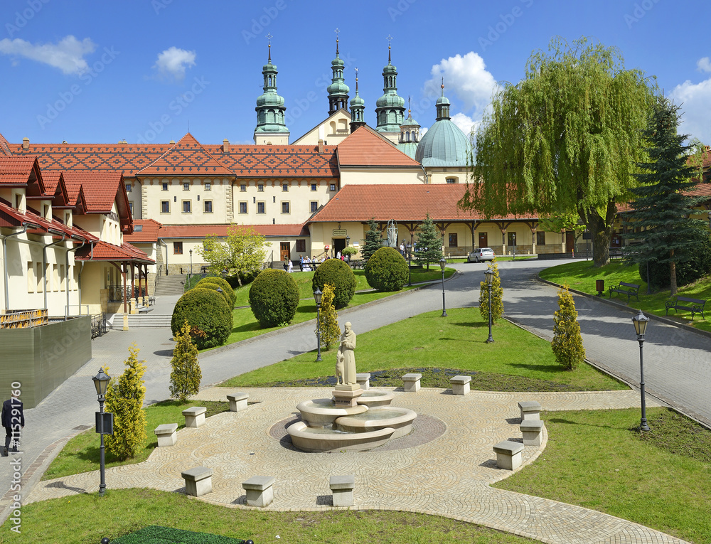 Kalwaria Zebrzydowska in Poland. Basilica and monastery of Bernardine ...