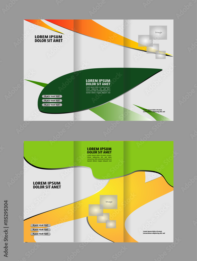 Corporate Tri Fold Brochure vector illustration Stock Vector | Adobe Stock