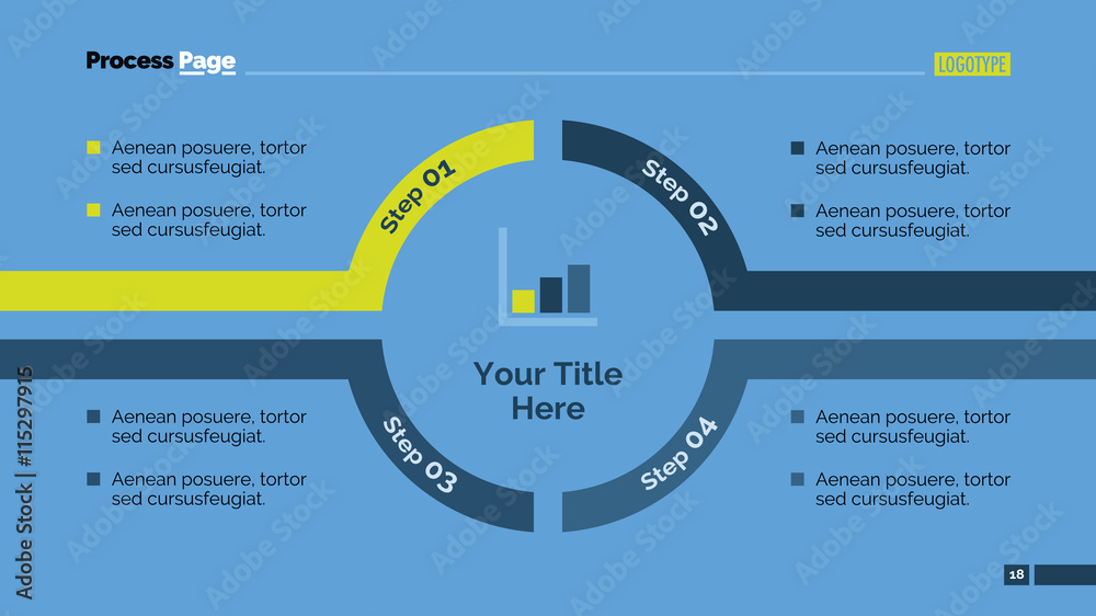 Round Timeline Slide Template Stock Vector | Adobe Stock