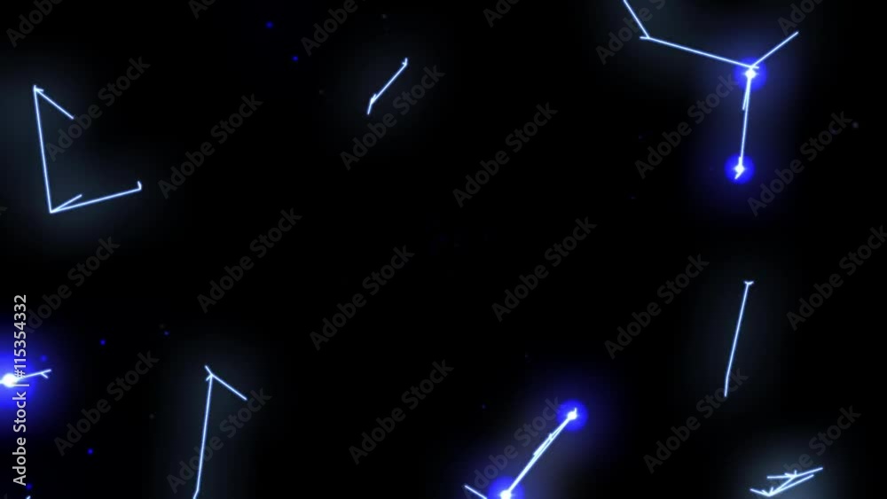 Electrical arcs neon lightning retro future vr voltage glow vector tron loop 4k Stock Video ...