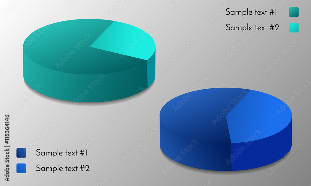 Pie graphic chart vector.Illustration of round glossy business graph ...