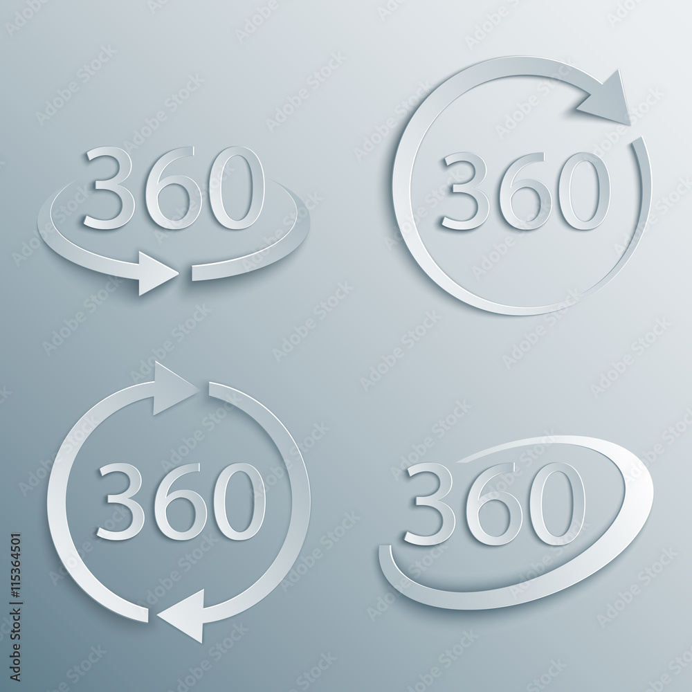 360 degrees rotation set Stock Vector | Adobe Stock