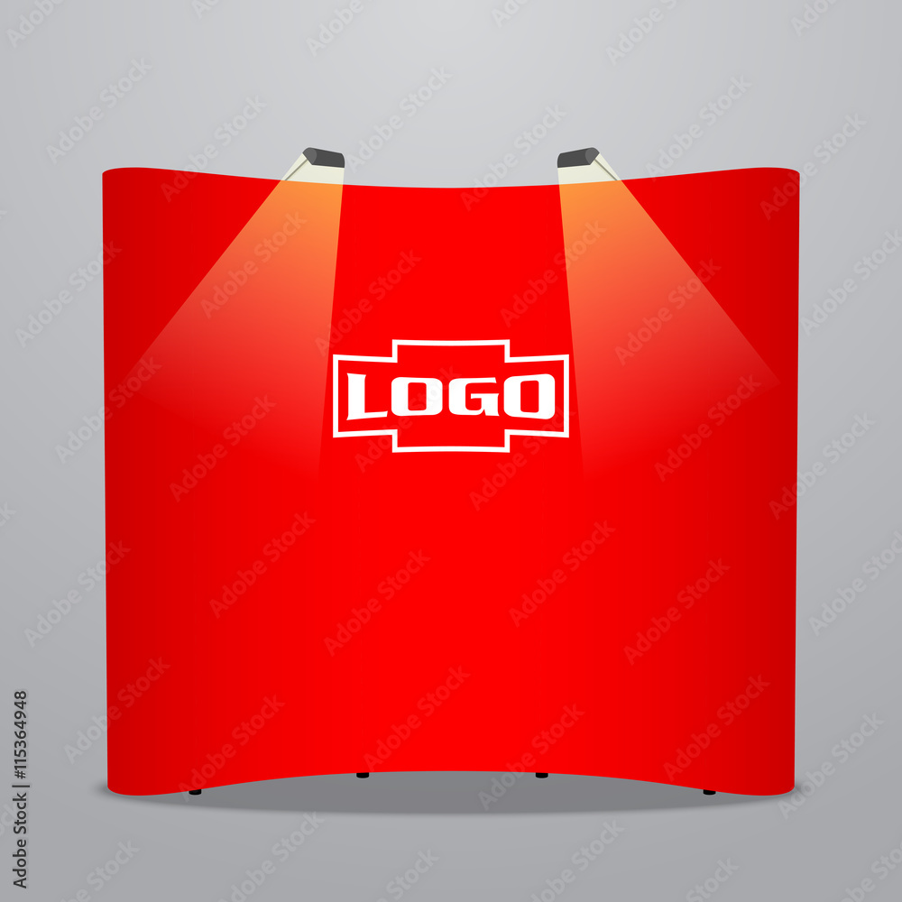 Red Empty Backdrop Pull Frame for Design. Vector Illustration Stock ...