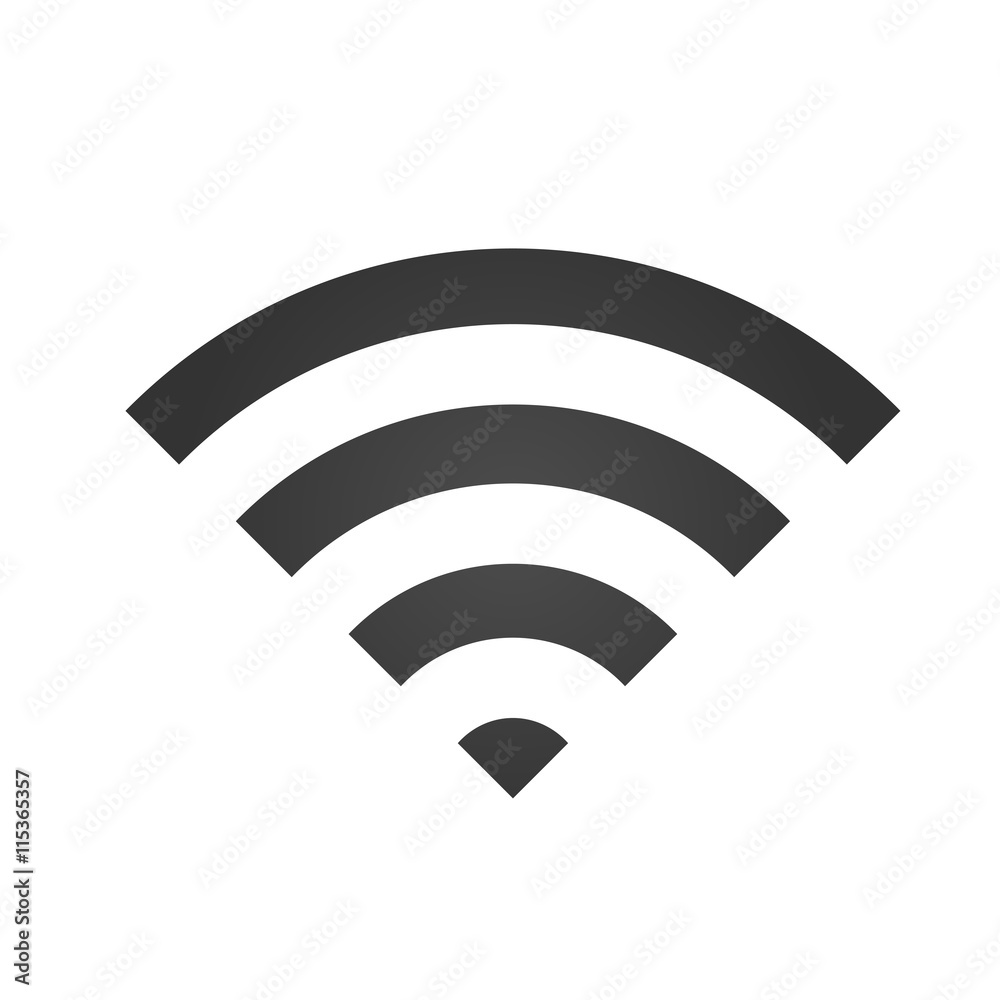 WIFI icon. Wifi sign. Simple flat logo of wifi sign on white background ...