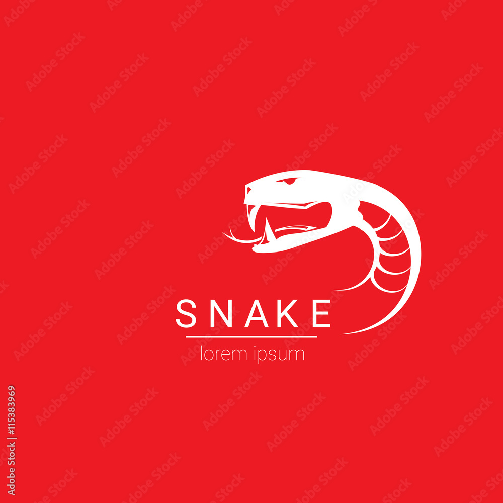 vector snake simple logo design element. Stock Vector | Adobe Stock