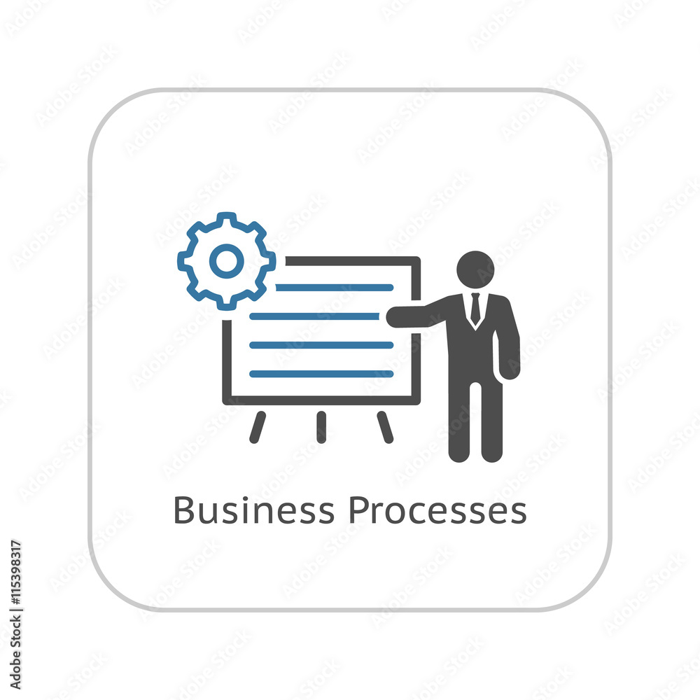 Business Processes Icon. Flat Design. Stock-Illustration | Adobe Stock