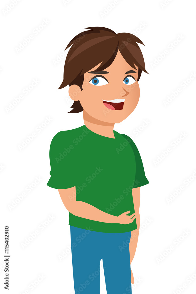 flat design young boy icon vector illustration Stock-Vektorgrafik ...