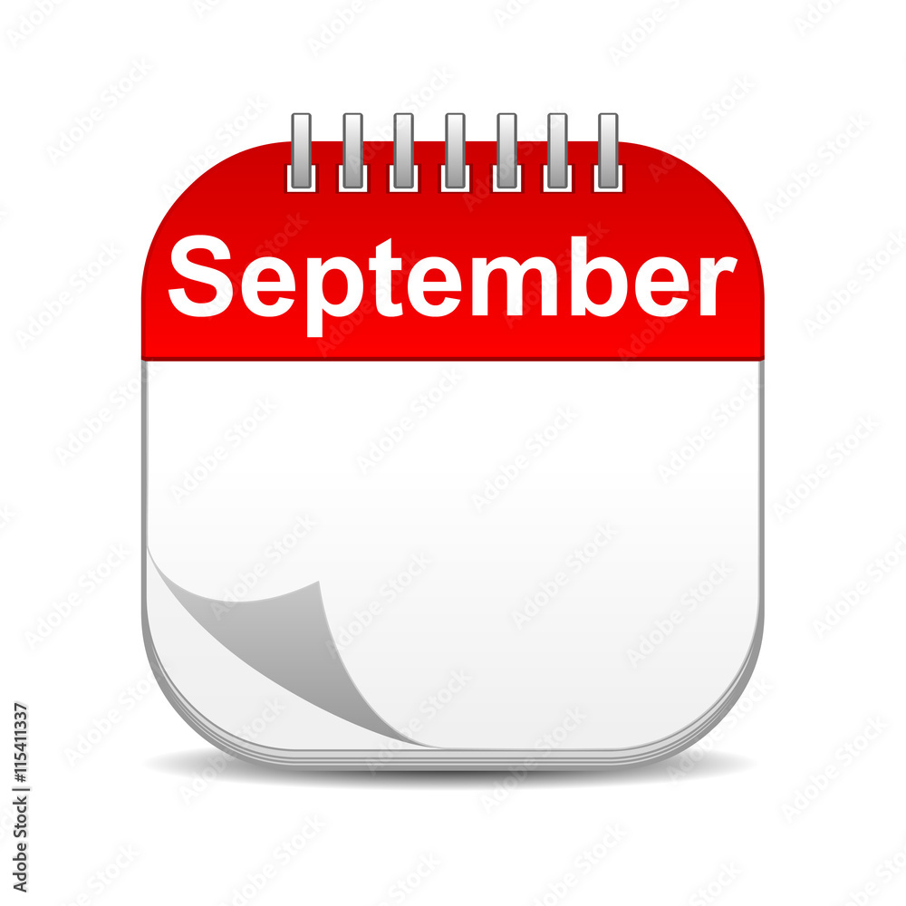 september calendar icon Stock Illustration | Adobe Stock