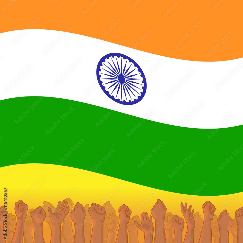 India Independence day. Vector background with Indian national flag ...