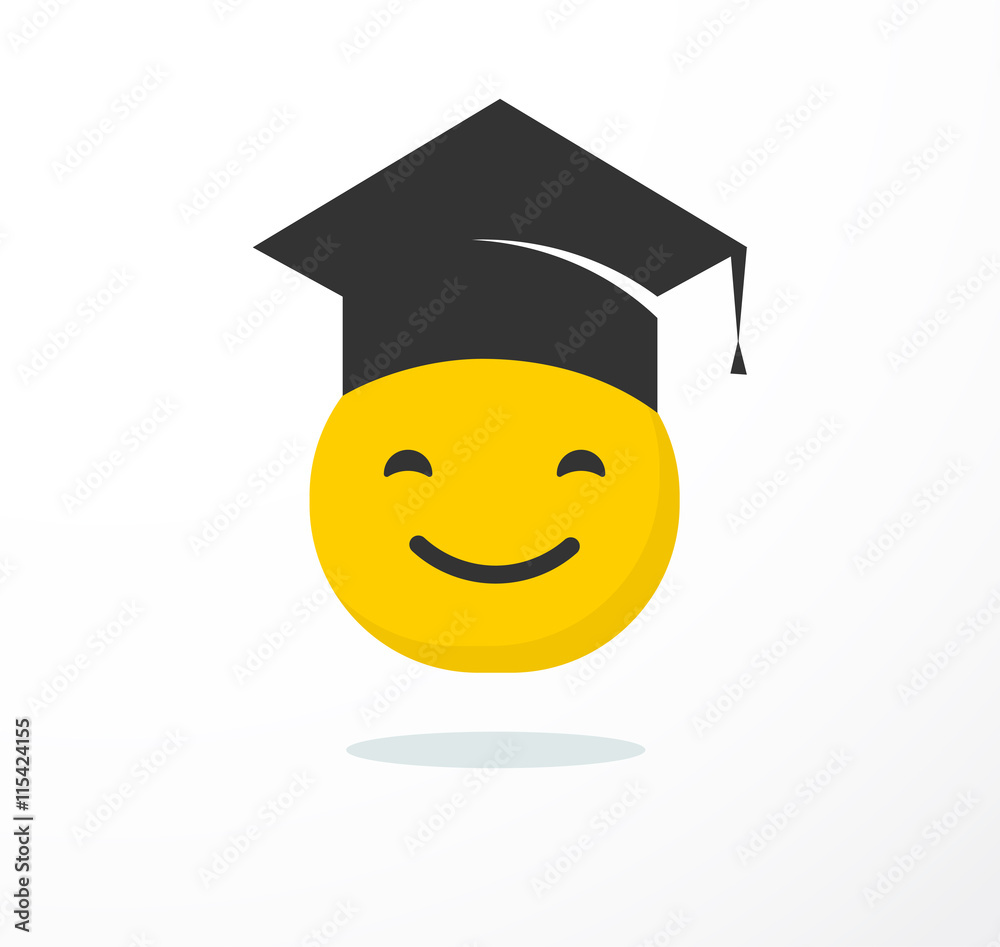 Emoticon student - back to school concept illustration Stock Vector ...