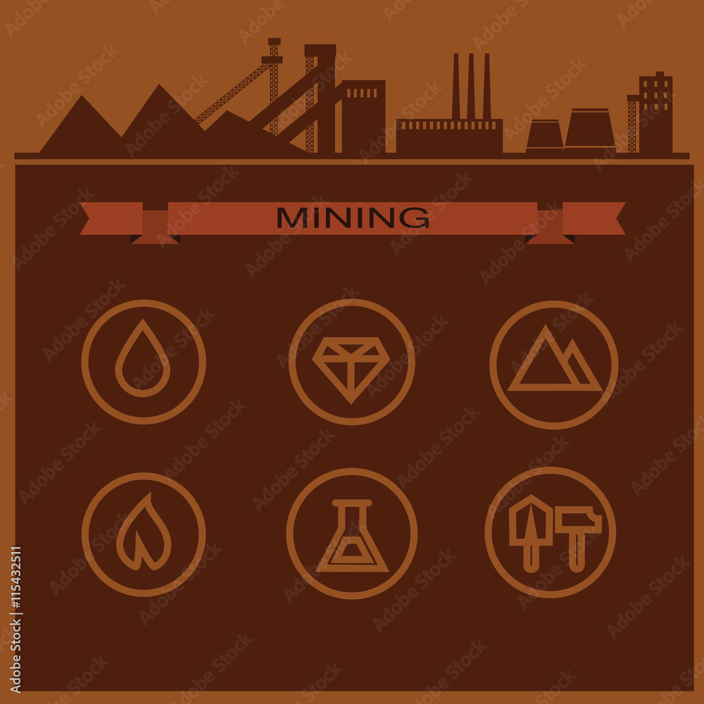 mining, vector illustration, infographics Stock Vector | Adobe Stock