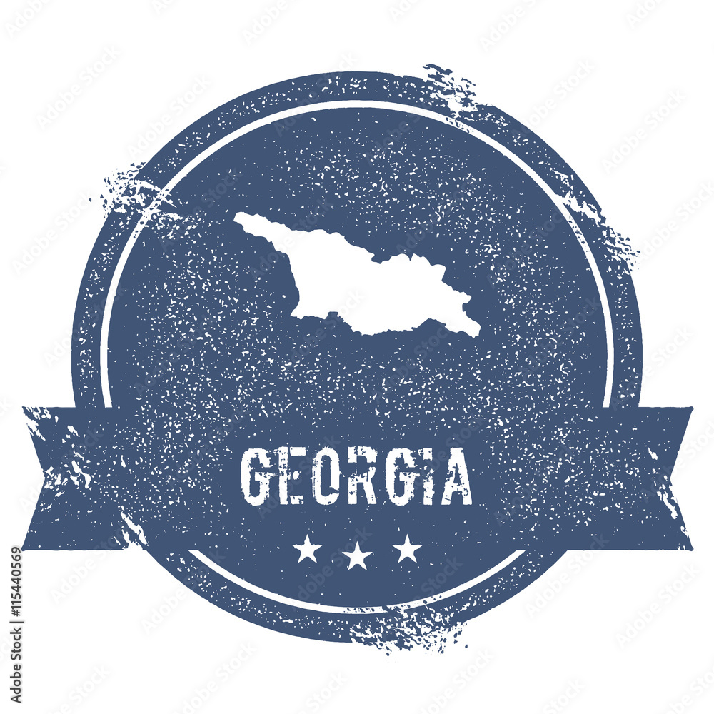 Georgia mark. Travel rubber stamp with the name and map of Georgia ...