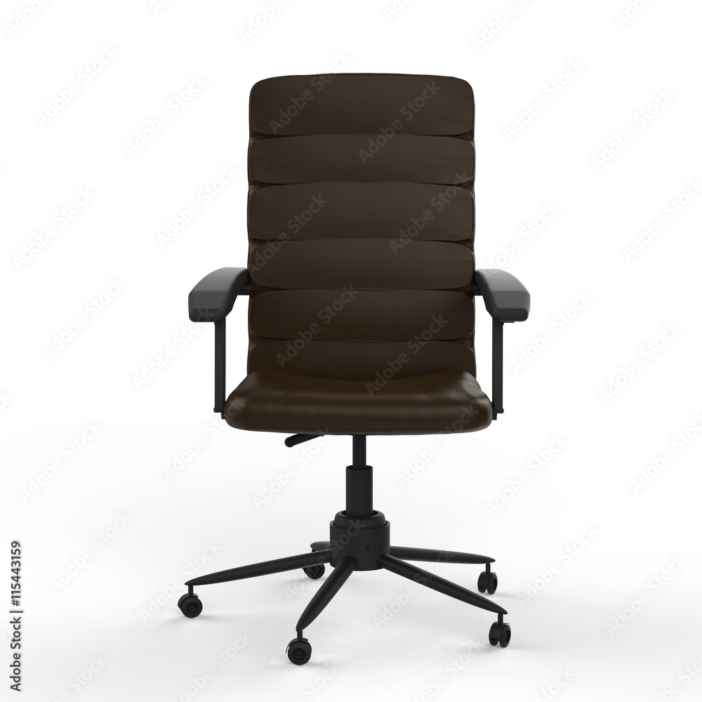 empty leather office chair on white background Stock Photo | Adobe Stock