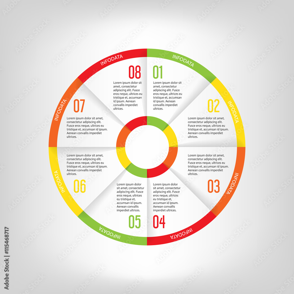 Infographic circle banner. Template for graph, report, presentation ...