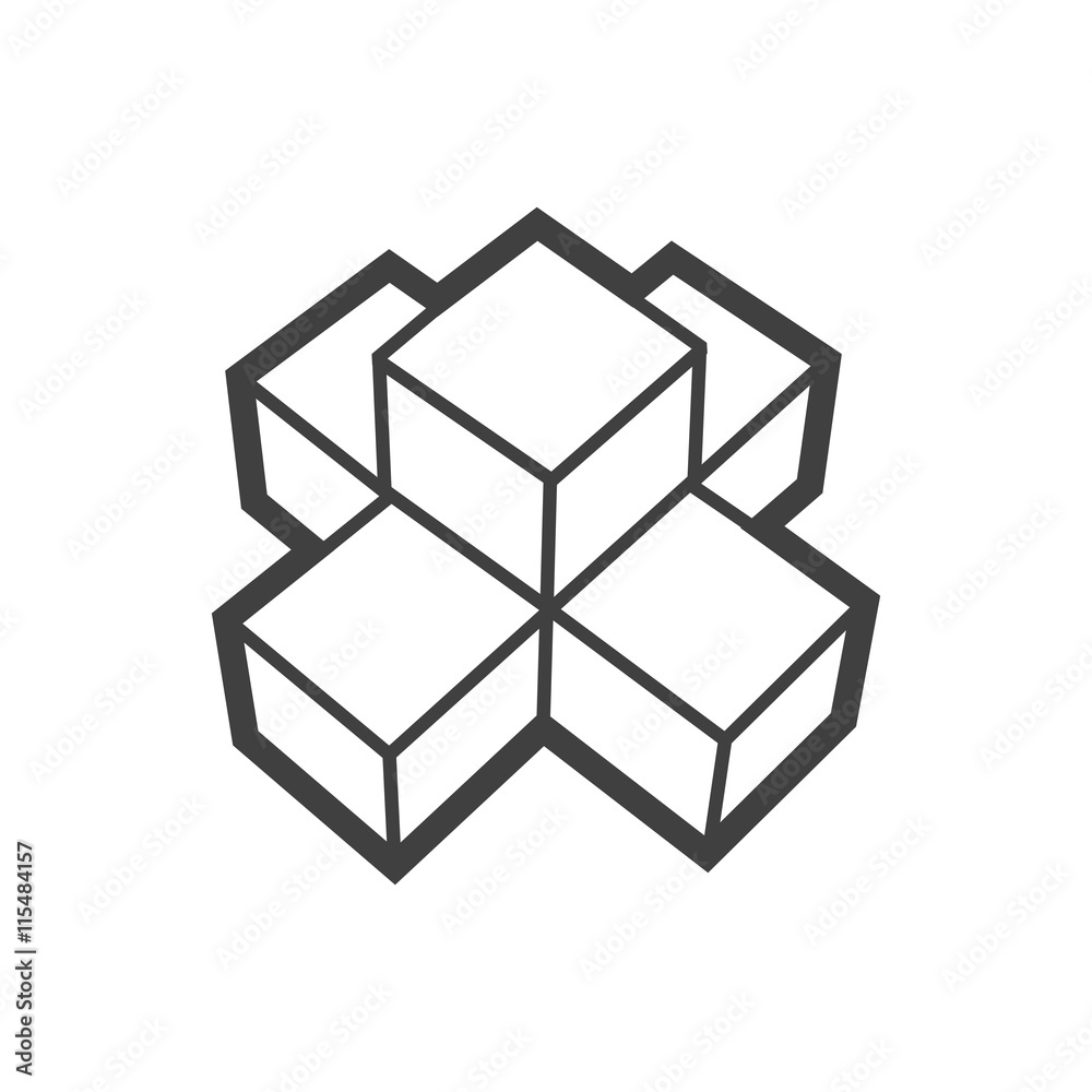 infographic Cube icon vector Stock Vector | Adobe Stock