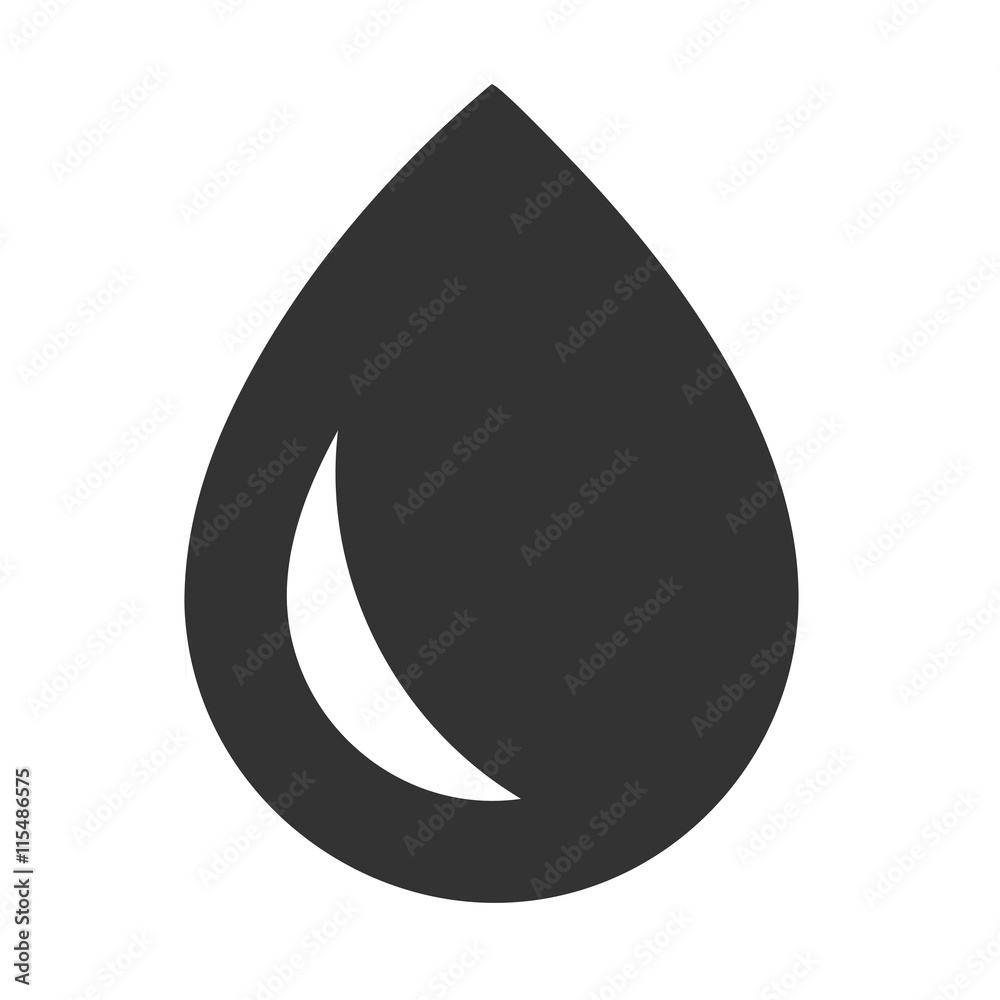 Drop icon. Drop sign. Simple flat logo of drop on white background ...