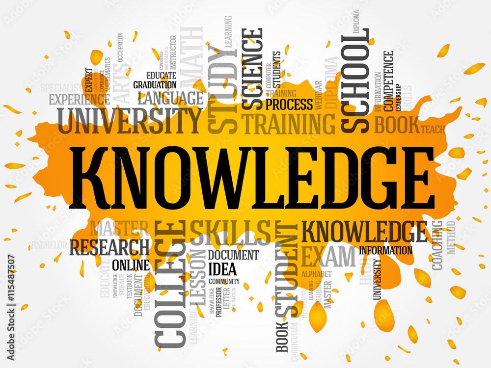 KNOWLEDGE word cloud collage, education concept background Stock Vector ...