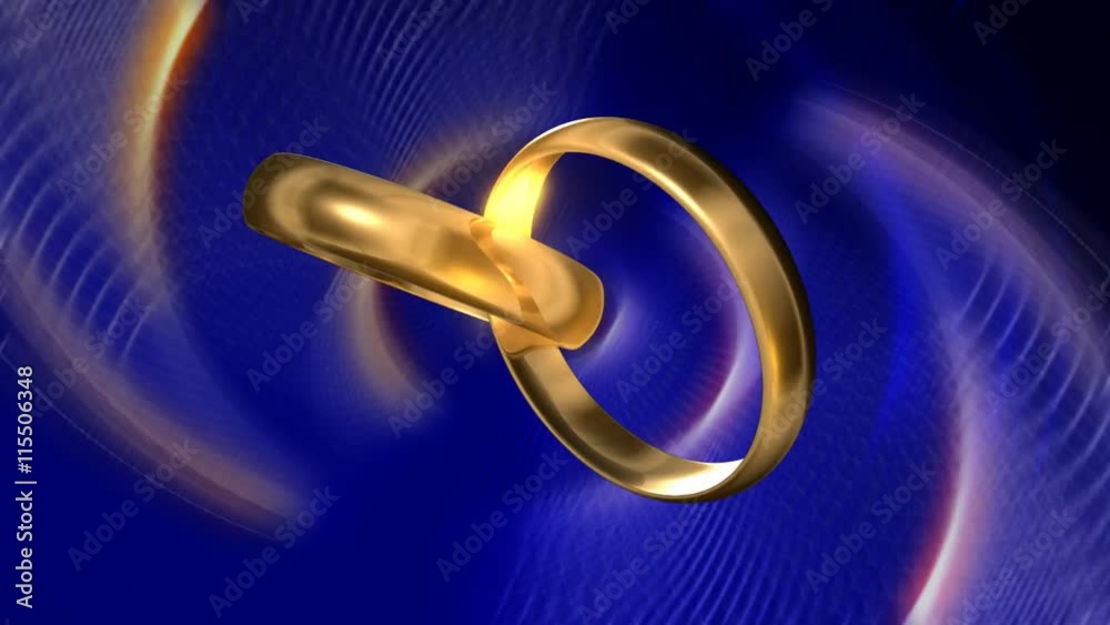 Rings & Hearts - HD, alpha channel 3D-animation of connection of ...