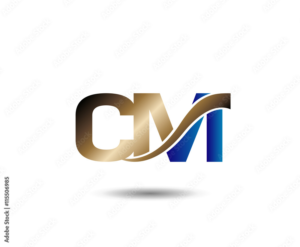 C and M logo vector Stock Vector | Adobe Stock
