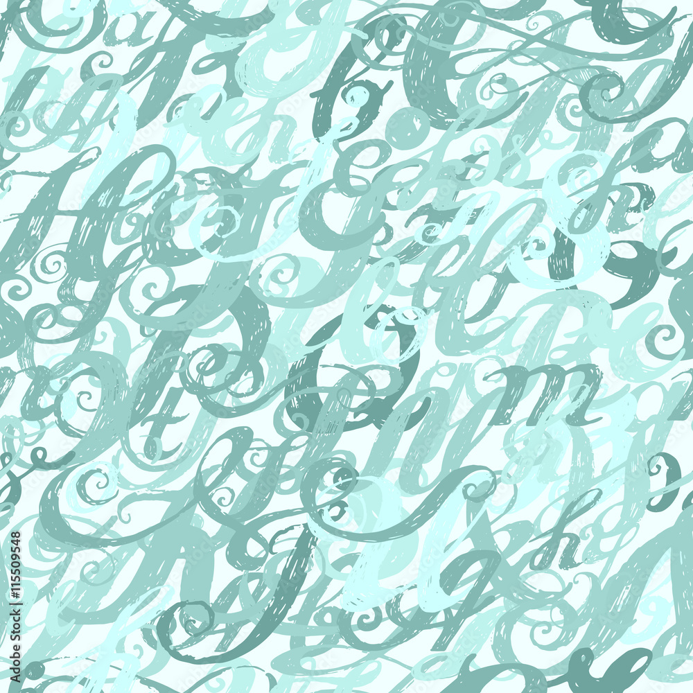 Calligraphy alphabet typeset lettering. Seamless wallpaper patte Stock ...