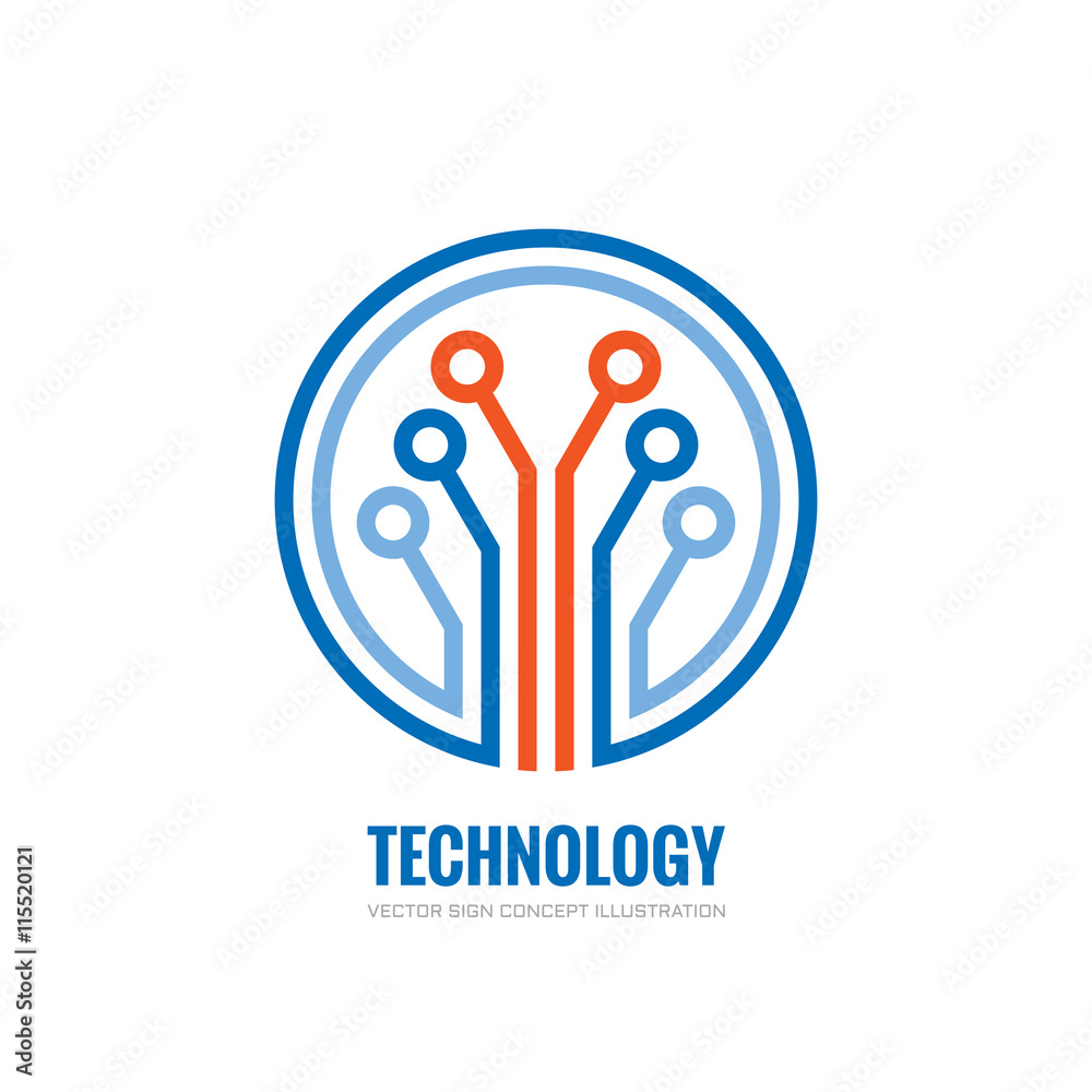 Technology - vector logo concept illustration for corporate identity ...