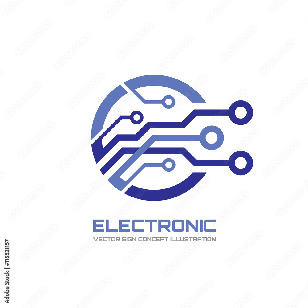 Modern electronic technology - vector logo concept illustration for ...