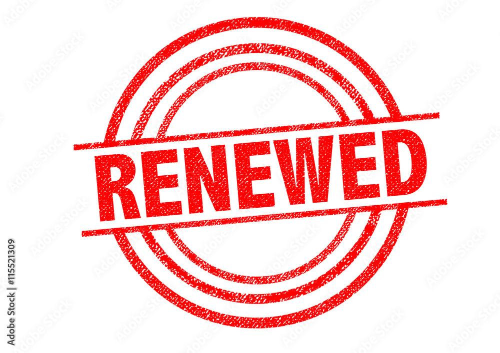 RENEWED Rubber Stamp Stock Illustration | Adobe Stock