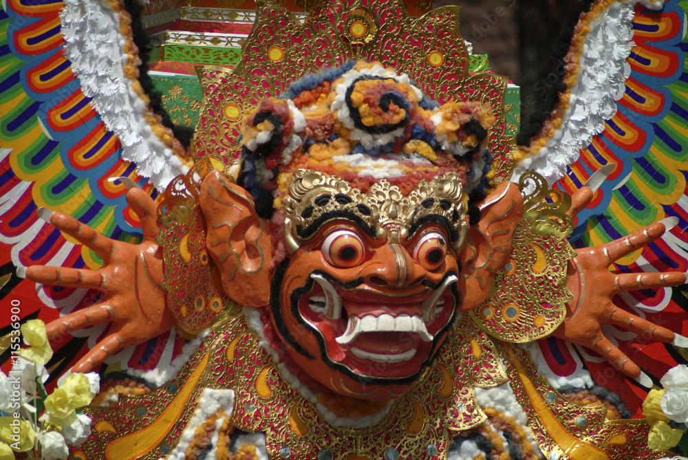 Balinese Cremation Mask. These colorful Hindu masks are hand made and ...