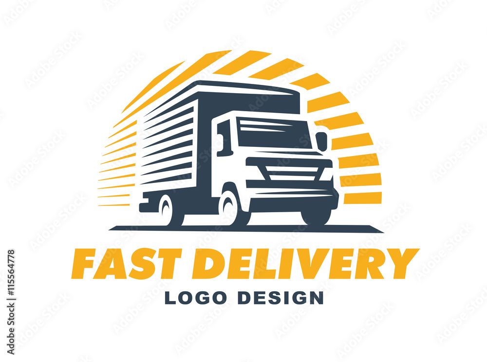 Logo delivery service concept. Stock Vector | Adobe Stock