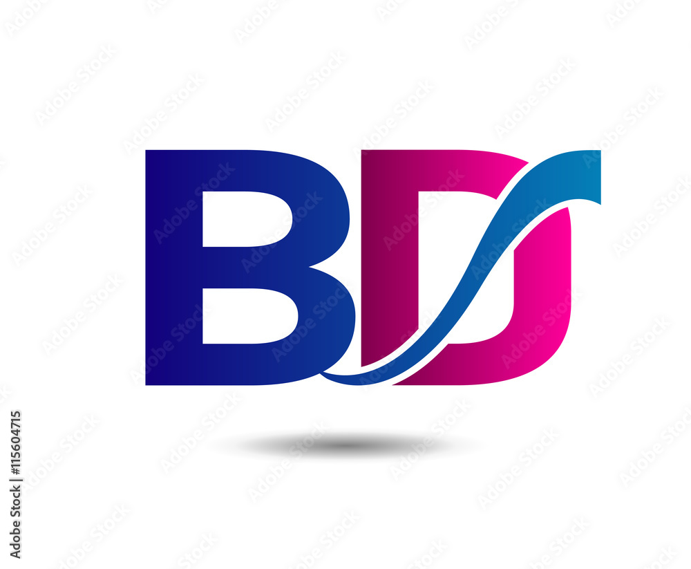 Elegant alphabet B and D, bd letter logo. Vector illustration Stock ...