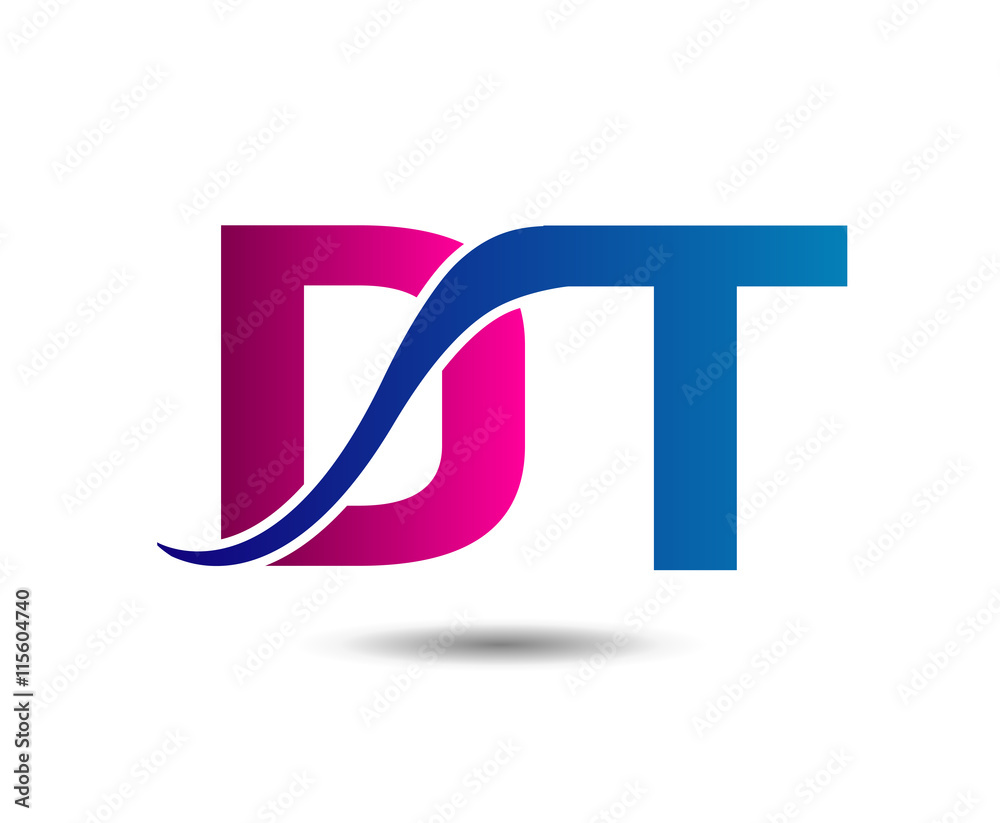 Letter DT, D and T logo vector Stock Vector | Adobe Stock